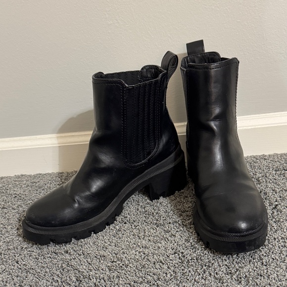 Target | Shoes | Target Black Leather Ankle Boots | Poshmark